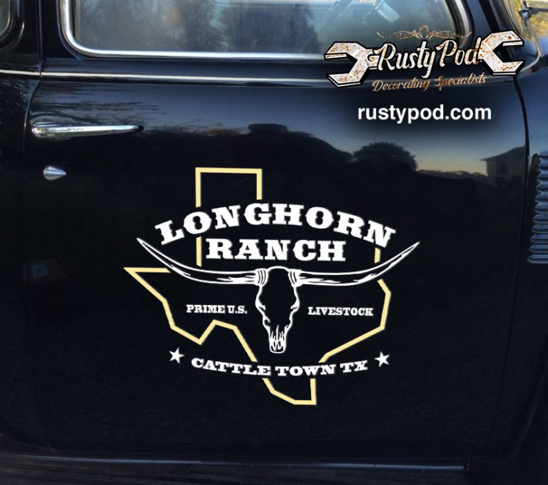 2 pcs personalized texas ranch | hot rod | farm | livestock | ranch ...
