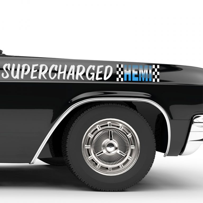 2 pcs personalized hot rod garage | hood cover vinyl sticker 10027 ...