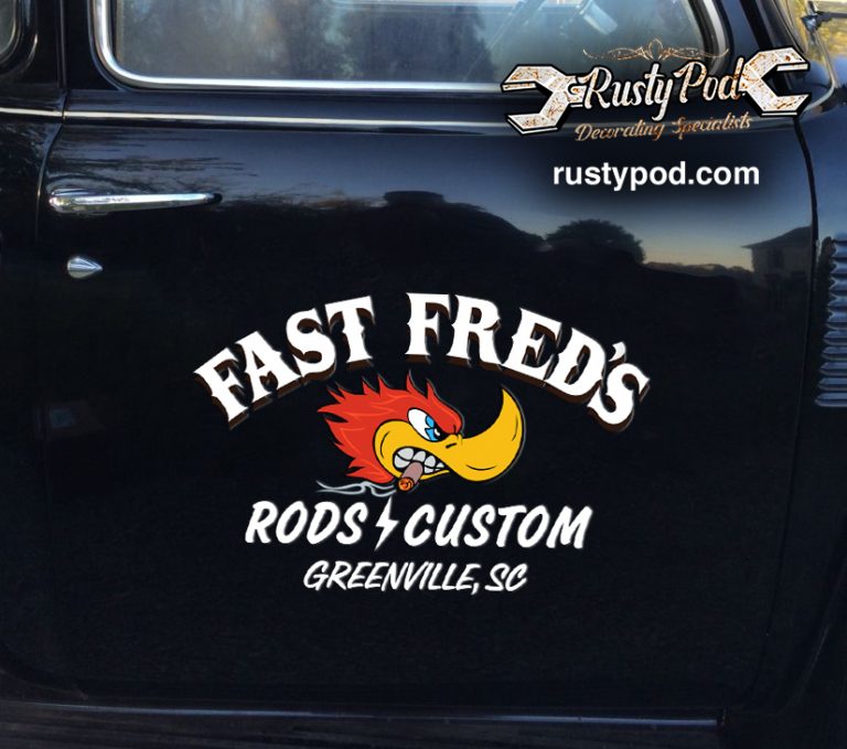 personalized mr horse power hot rod lettering vinyl sticker 10489 ...