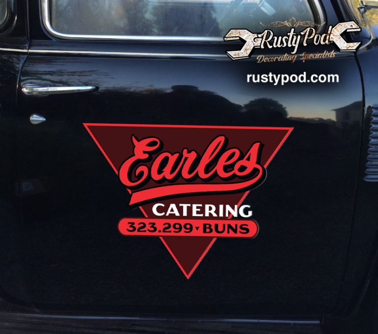 Personalized vintage hot rod lettering sticker 11309 - Rustypod Store