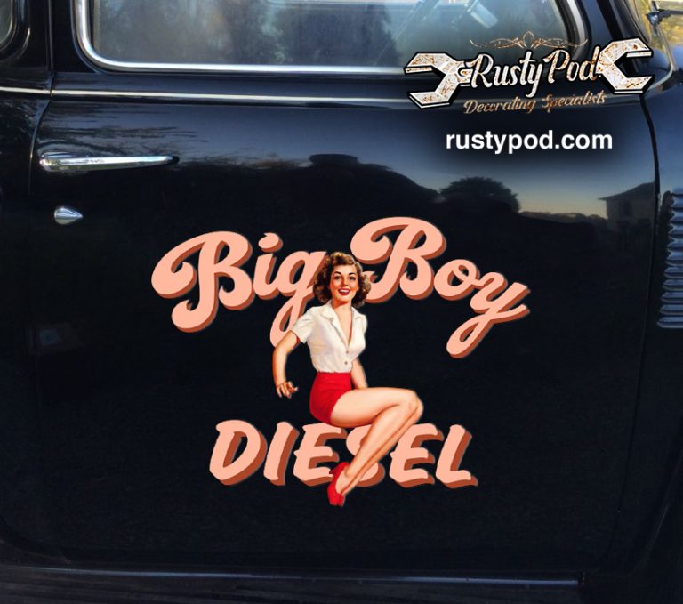 Personalized pin up girl sticker 11338 - Rustypod Store