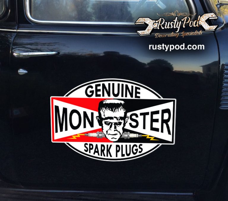 GENUINE MONSTER SPARK PLUG sticker 11377 - Rustypod Store