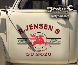 Personalized VINTAGE MOBIL GAS sticker 11383 - Rustypod Store