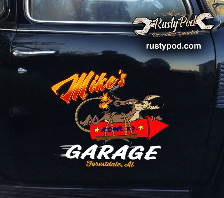 Personalized HOT ROD VINTAGE RACING sticker 11386 - Rustypod Store