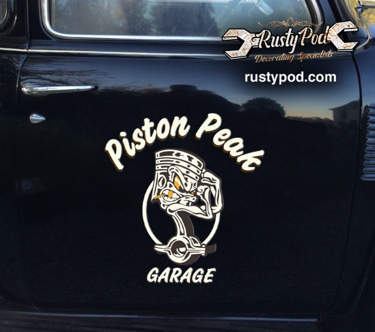 personalized angry piston sticker 11867 - Rustypod Store
