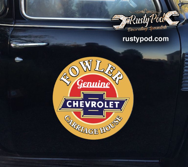personalized chevrolet emblem sticker 11898 - Rustypod Store