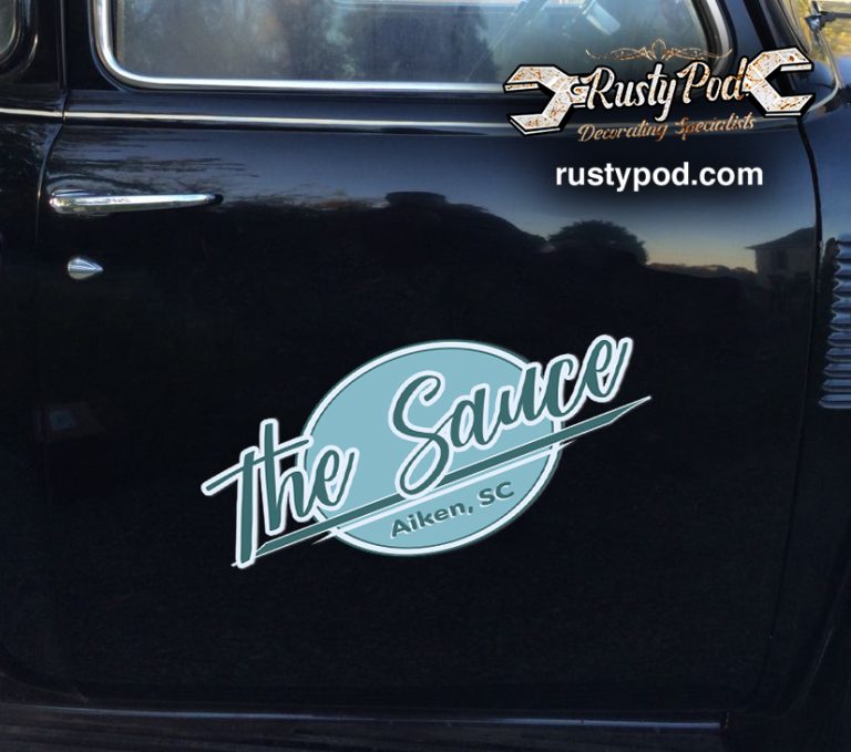 personalized hot rod lettering sticker 12014 - Rustypod Store