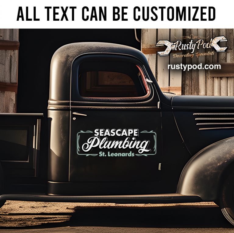 personalized floral plumbing sticker 12081 - Rustypod Store