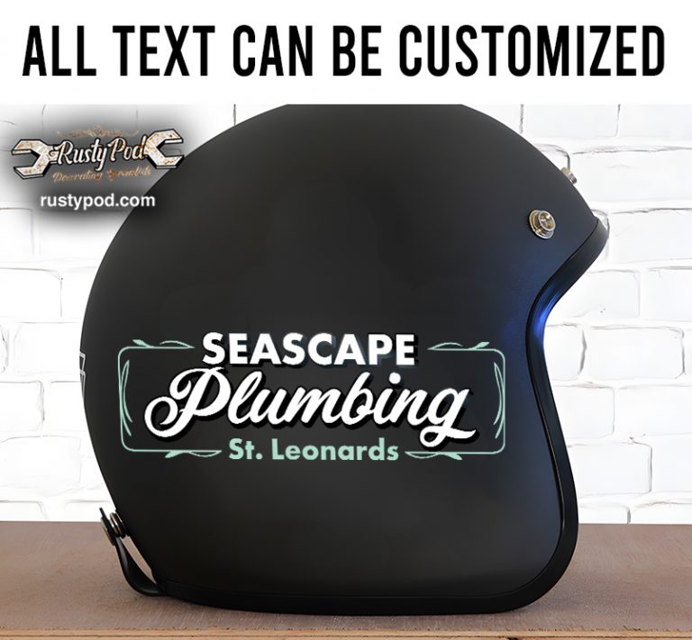 personalized floral plumbing sticker 12081 - Rustypod Store