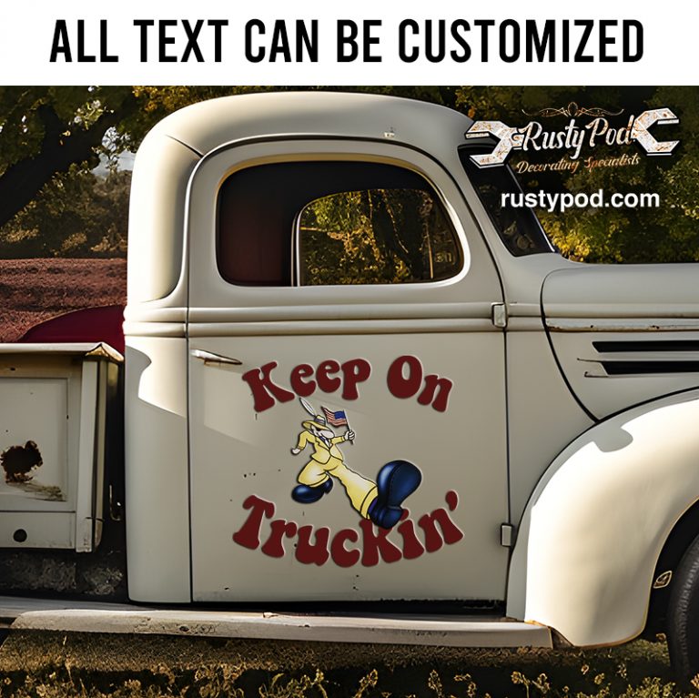 keep on trucking american sticker 12087 - Rustypod Store