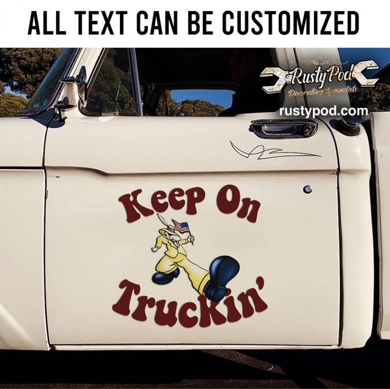 keep on trucking american sticker 12087 - Rustypod Store