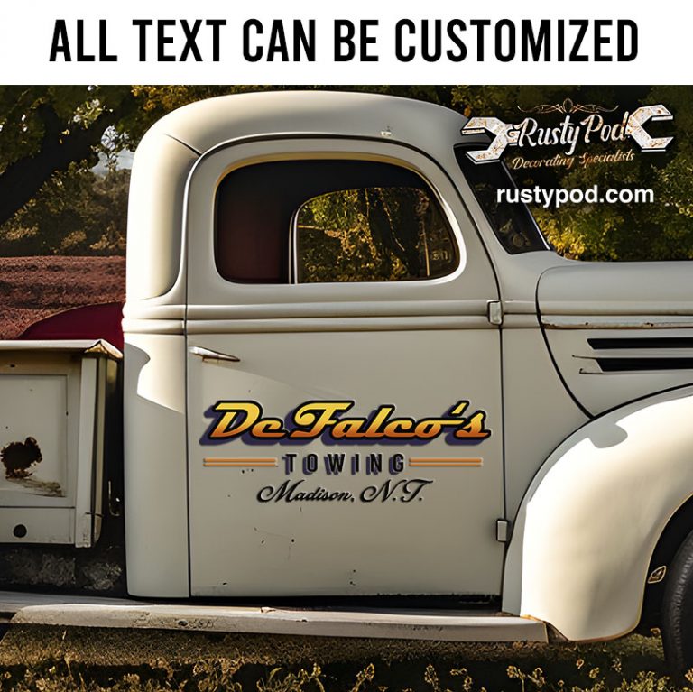 personalized towing company logo sticker 12095 - Rustypod Store