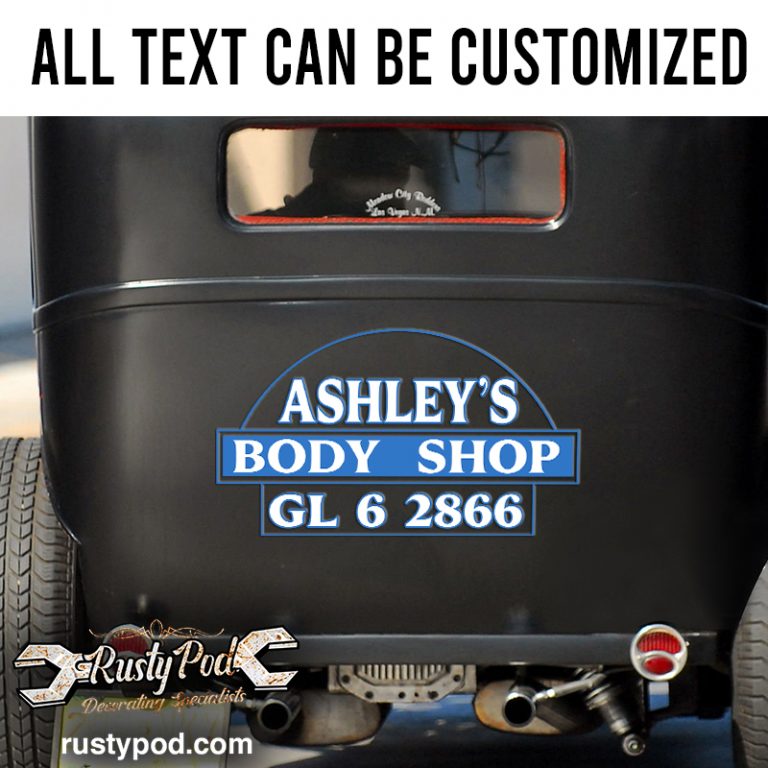 personalized hot rod sign writing hand paint body shop sticker 12115 ...