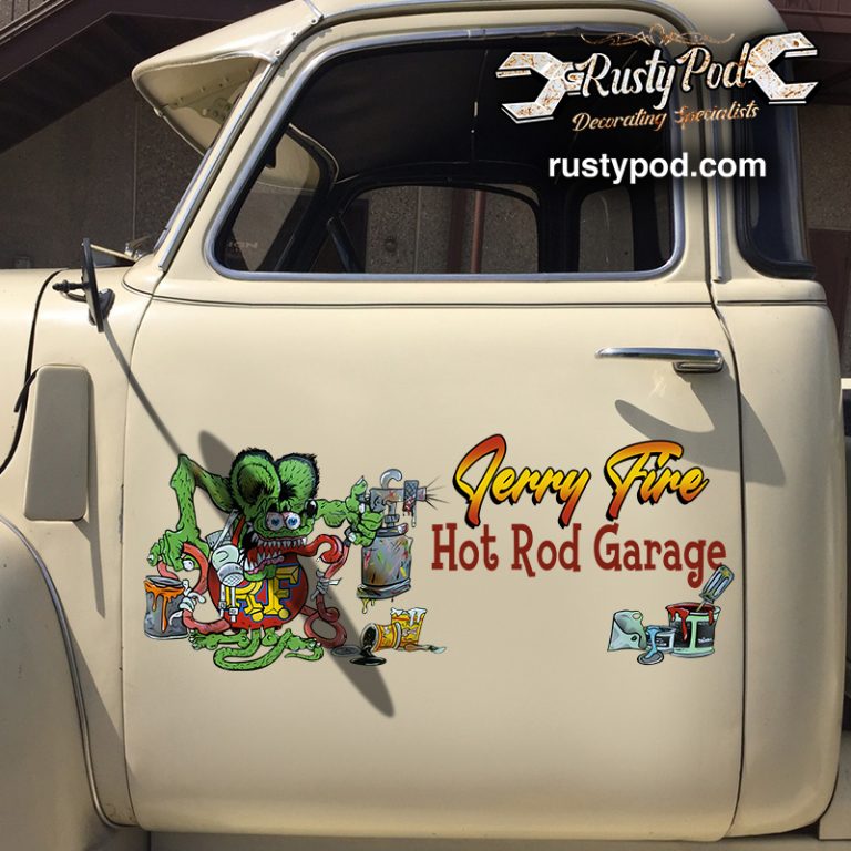 personalized rat fink custom sticker 11841 - Rustypod Store