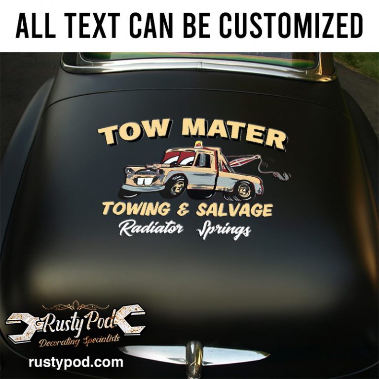 personalized towing truck lettering vintage lettering sticker 12147 ...