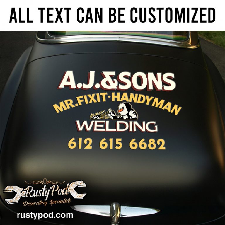 personalized garage lettering welding company car door lettering ...