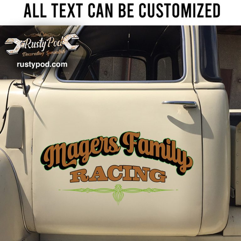 personalized pinstriping racing lettering hot rod car garage sign ...