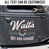 personalized v8 hot rod garage pinstriping art sticker 12224 - Rustypod ...