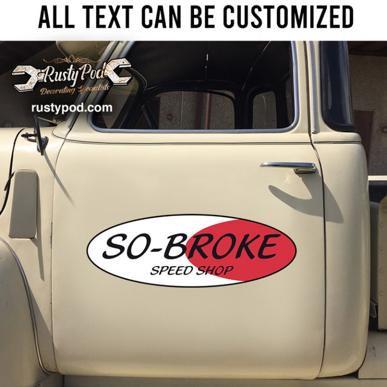 personalized socal speed shop logo hot rod funny sticker 12230 ...