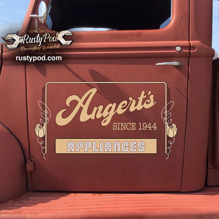 personalized old school truck lettering hot rod lettering truck ...