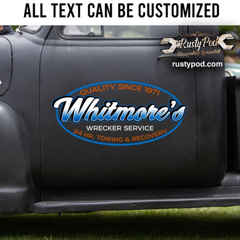 personalized old school truck lettering hand paint repair garage sign ...