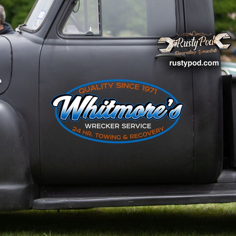 personalized old school truck lettering hand paint repair garage sign ...