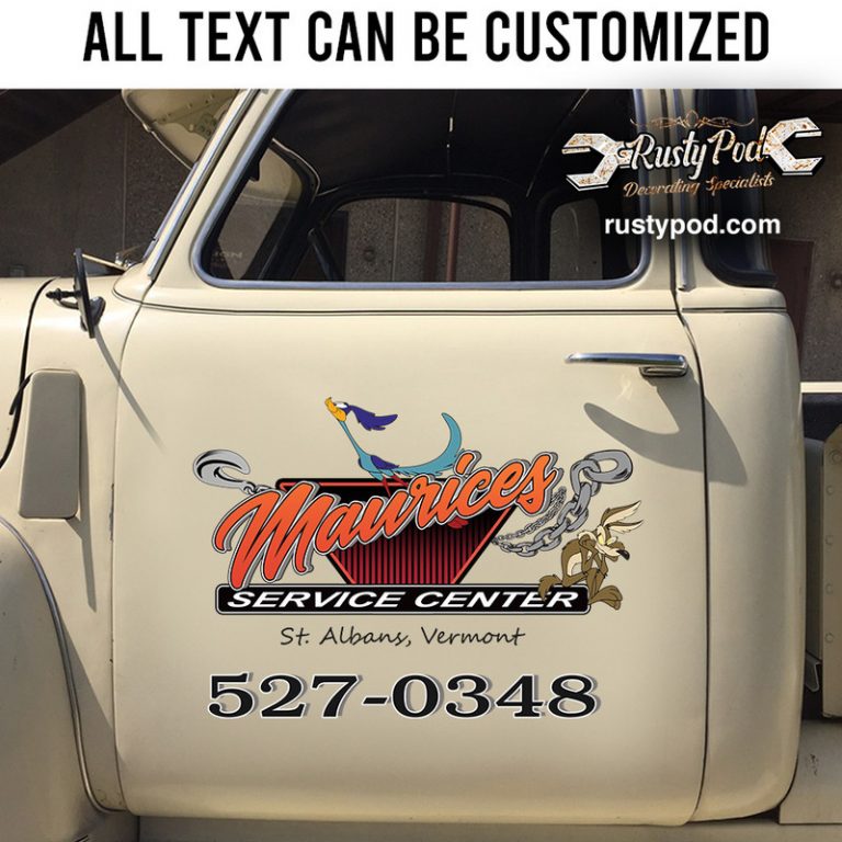 personalized tow truck lettering acme express lettering truck graphics ...