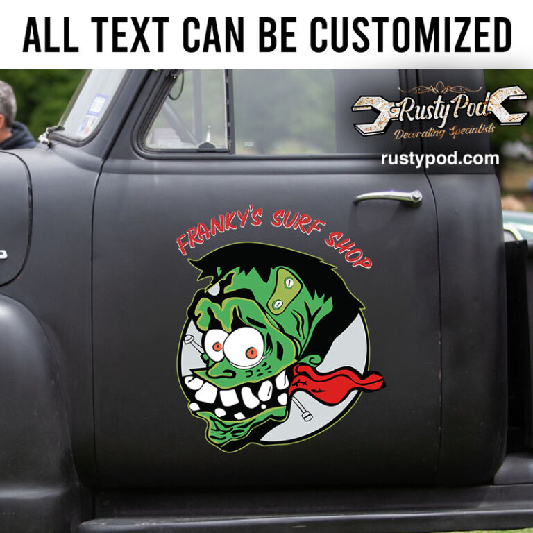 2 pcs personalized COOL EYES HOT ROD set 02 vinyl stickers 09825 ...