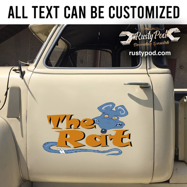 personalized the rat hot rod life rat rod door art sticker 12266 ...