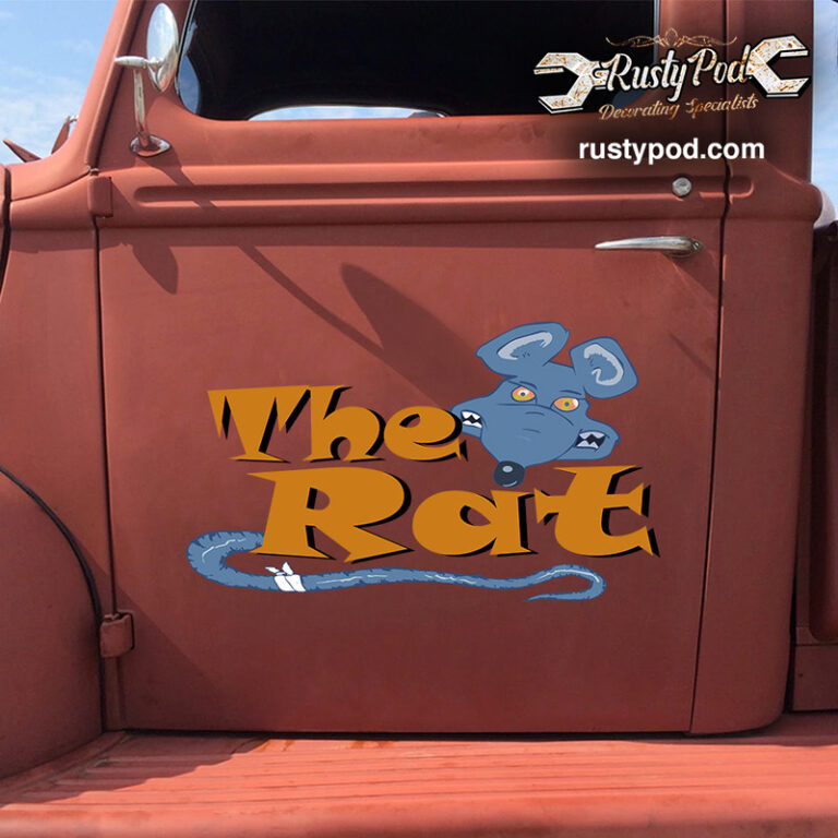 personalized the rat hot rod life rat rod door art sticker 12266 ...