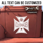 personalized volkswagen skull iron cross sticker 12297 - Rustypod Store