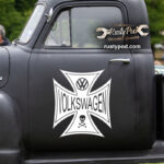 personalized volkswagen skull iron cross sticker 12297 - Rustypod Store