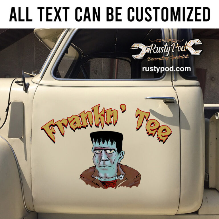personalized frankenstein door art sign hot rod lettering rat rod door ...