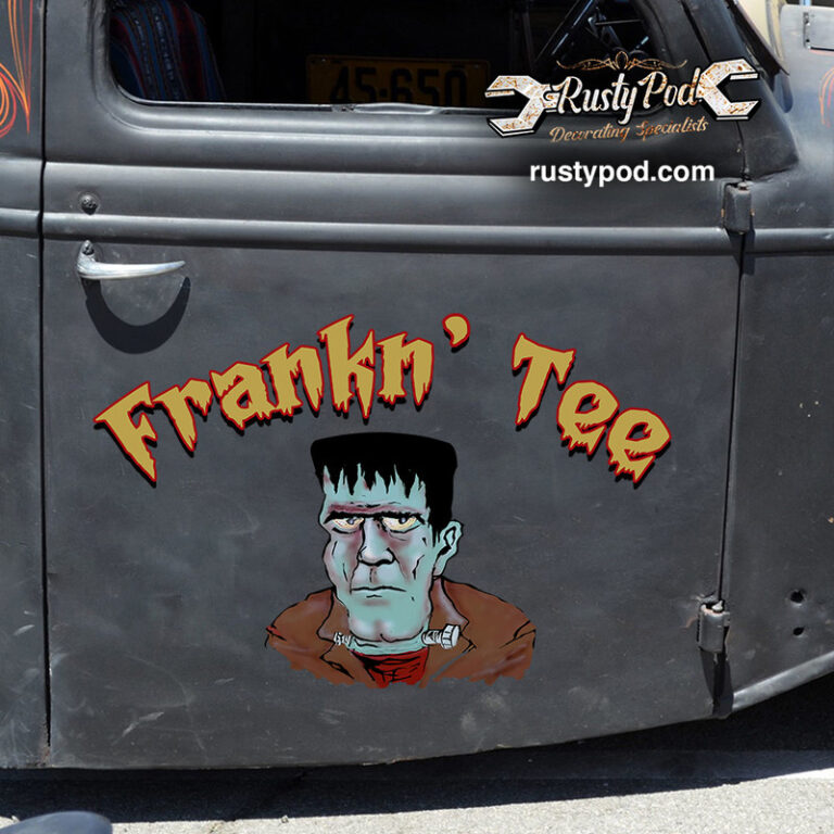 personalized frankenstein door art sign hot rod lettering rat rod door ...
