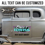 personalized towing truck door sign truck graphics us dot lettering ...