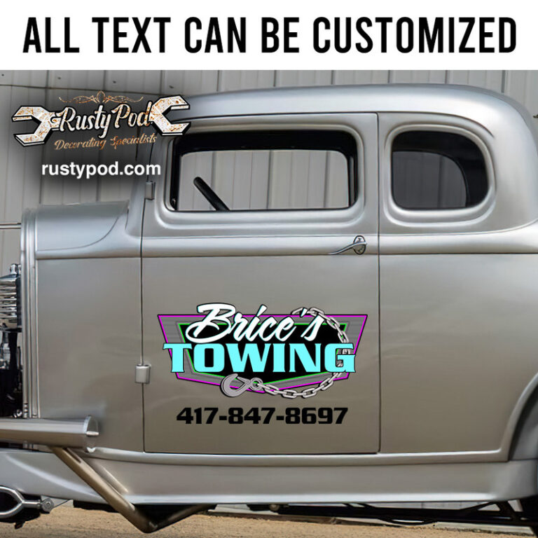 personalized towing truck door sign truck graphics us dot lettering ...
