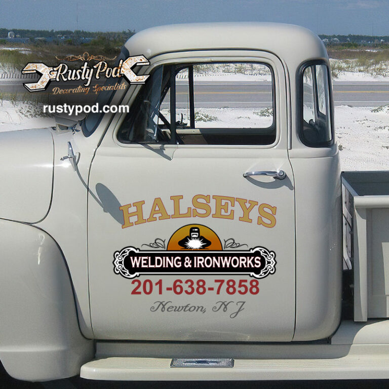 personalized welding and ironworks door sign car lettering sticker ...