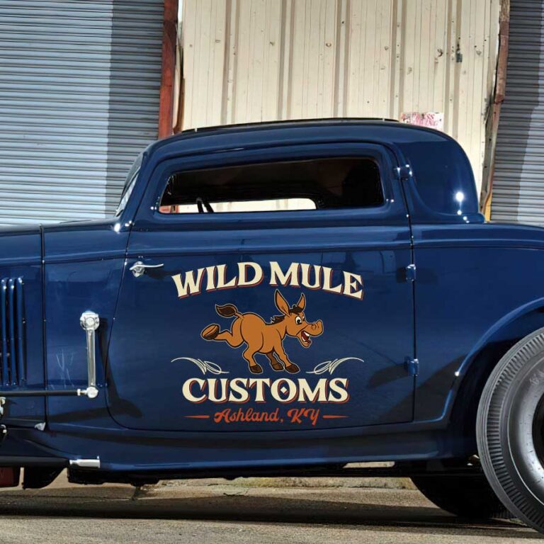 personalized donkey garage mule lettering pinstriping lettering sticker ...