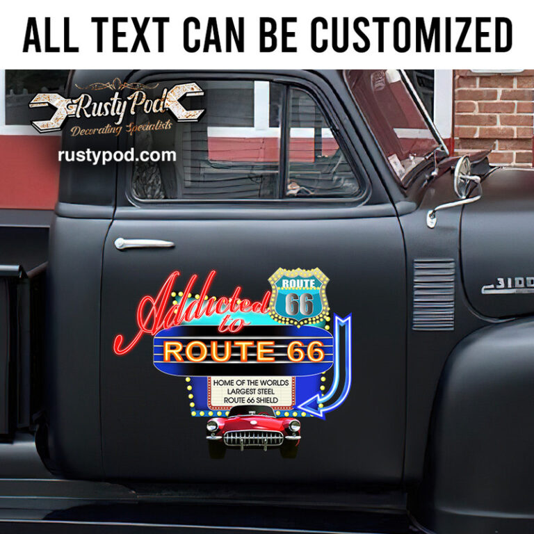 addicted to route 66 sign old school truck lettering hand paint vintage ...