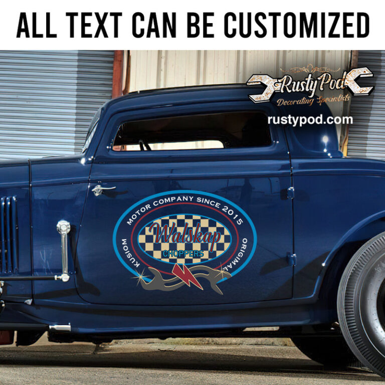 personalized motor company sign door art lettering kustom kulture ...