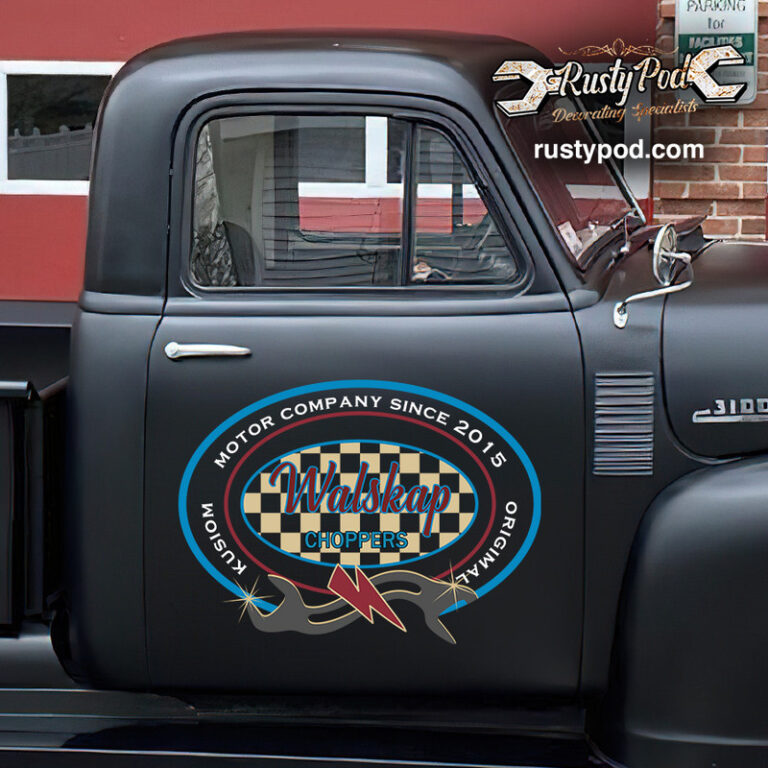 personalized motor company sign door art lettering kustom kulture ...