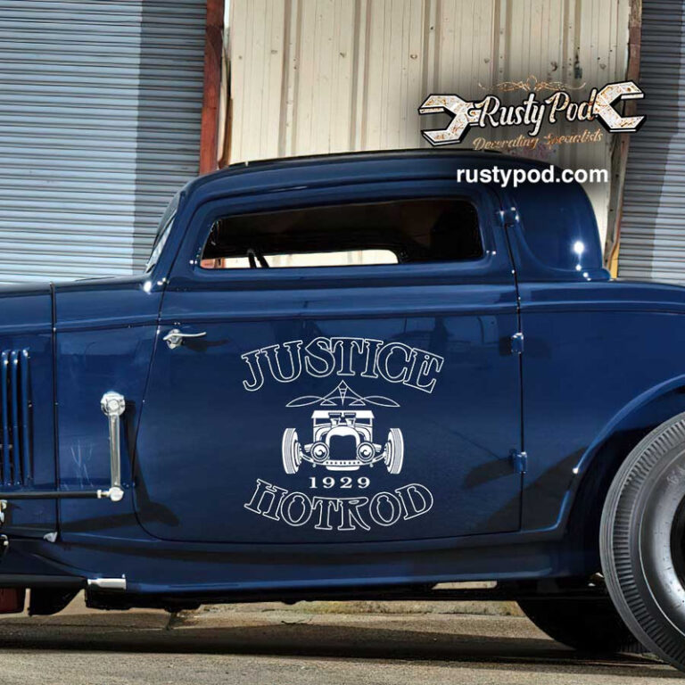 personalized rat rod pinstriping vintage hot rod kustom kulture sticker ...