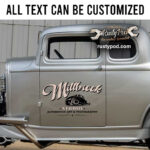 personalized rat rod logo door art vintage truck door art hot rod ...