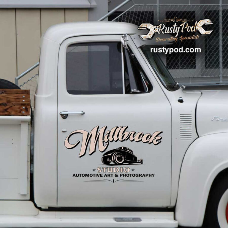 personalized rat rod logo door art vintage truck door art hot rod ...