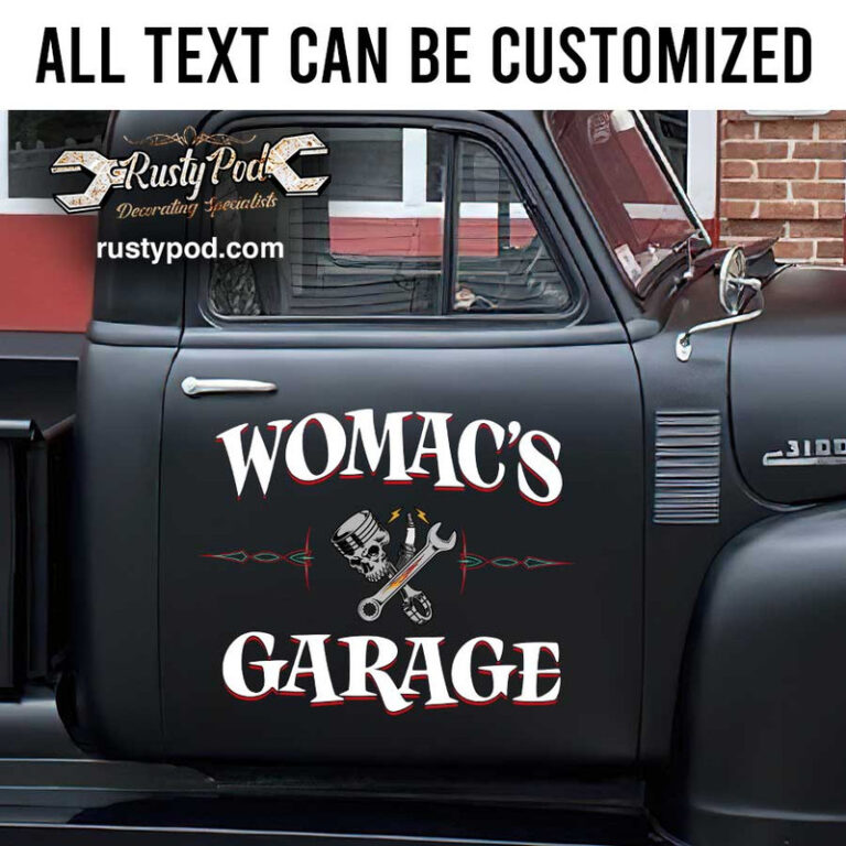 personalized skull piston and wrench lettering spark plug hot rod ...