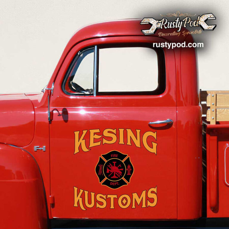 personalized firefighter sign fire dept lettering sticker 12367 ...