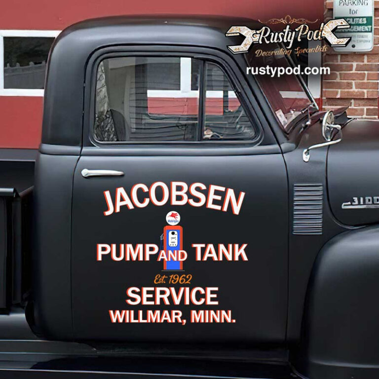 personalized pump and tank service gasoline pump lettering sticker ...
