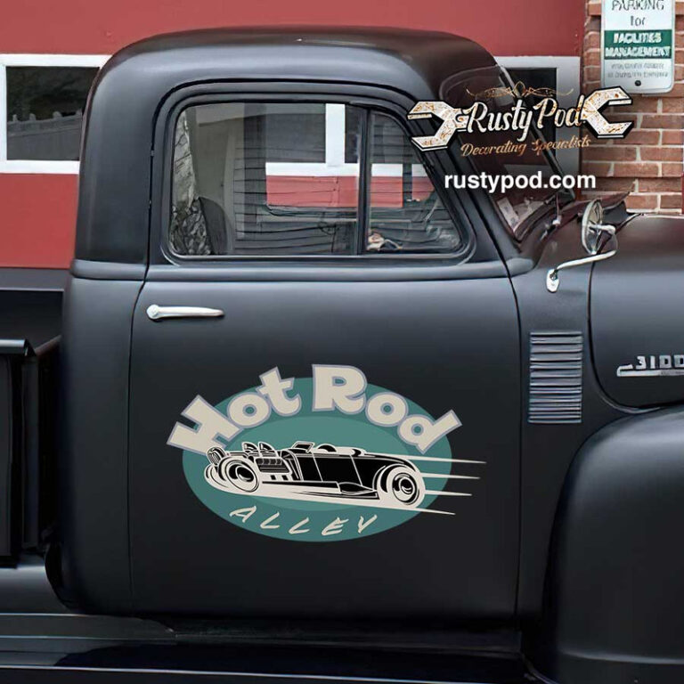 rat rod lettering hot rod alley garage lettering sticker 12392 ...