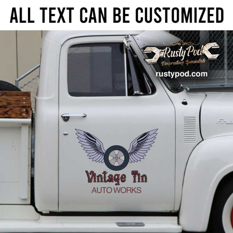 personalized auto works door art lettering rat rod door art hot rod ...