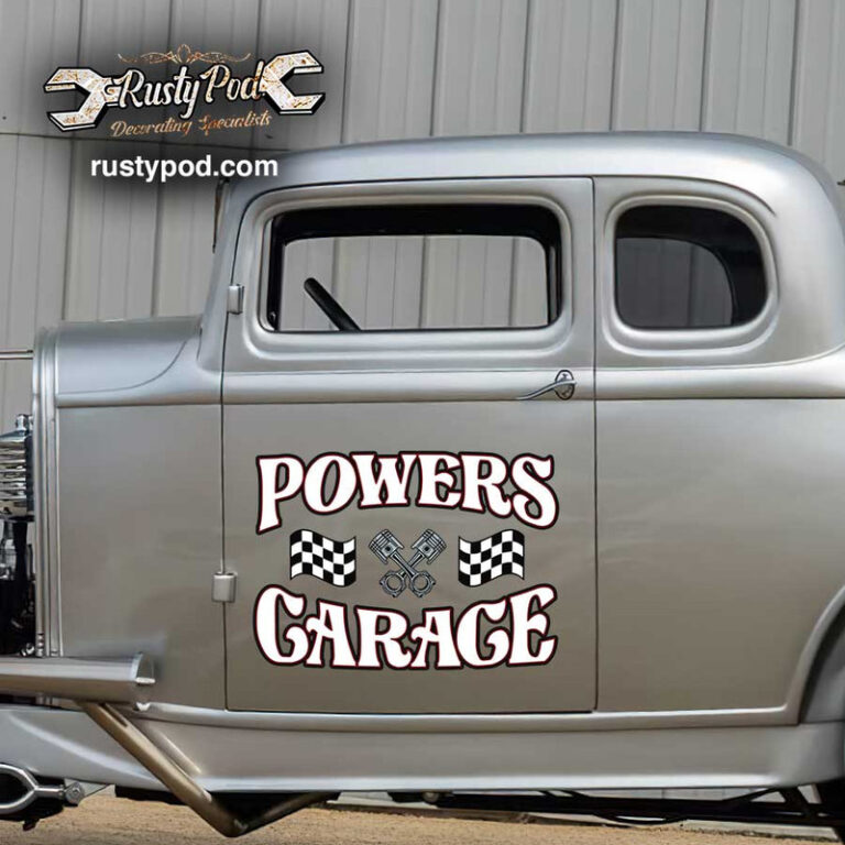 personalized crossing piston and checker flag lettering racing team ...